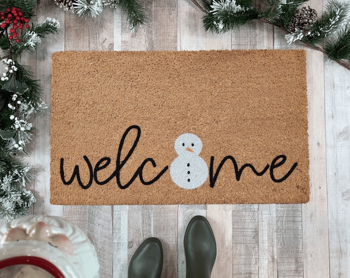 Snowman Doormat, Winter Doormat, Christmas Doormat, Patio Decor ...
