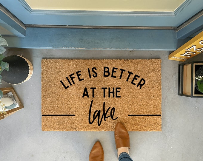 Lake Doormat, Life is Better at the Lake, Lakehouse Decor, Summer ...