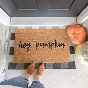 Thanksgiving Door Mat, Fall Decor for Porch, Pumpkin Doormat, Fall ...