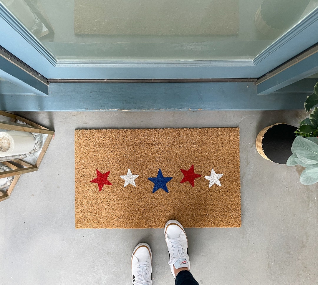 Star Doormat, Summer Doormat, Fourth of July Doormat, 4th of July Decor ...