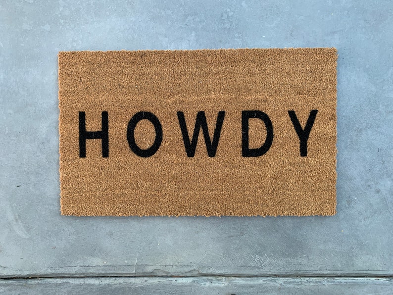 HOWDY Door Mat Modern Decor Mid-century Decor Welcome Mat - Etsy