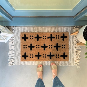 Boho Door Mat, Modern Welcome Mat, Summer Doormat, Boho Porch Decor ...