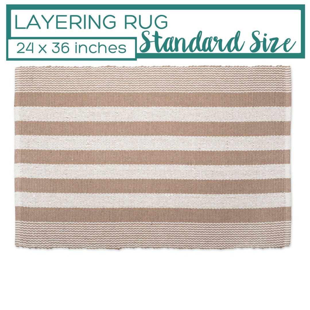 Cream Rug, Entryway Rug, Tan and White Striped Rug, Doormat Layering ...