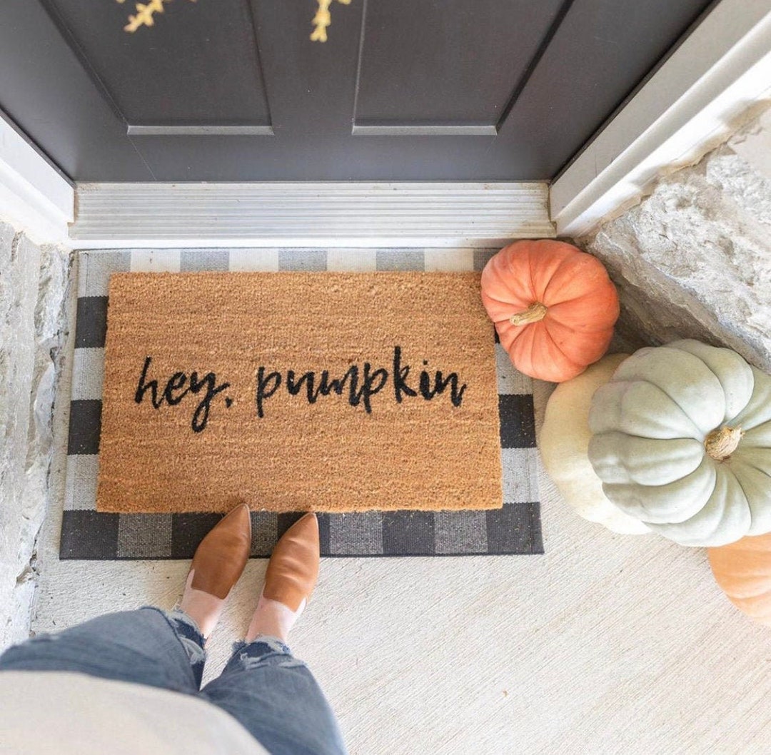 Thanksgiving Door Mat, Fall Decor for Porch, Pumpkin Doormat, Fall ...