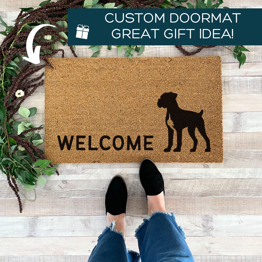 Custom Dog Doormat, Dog Breed Door Mat, Personalized Dog Gift, Bichon ...