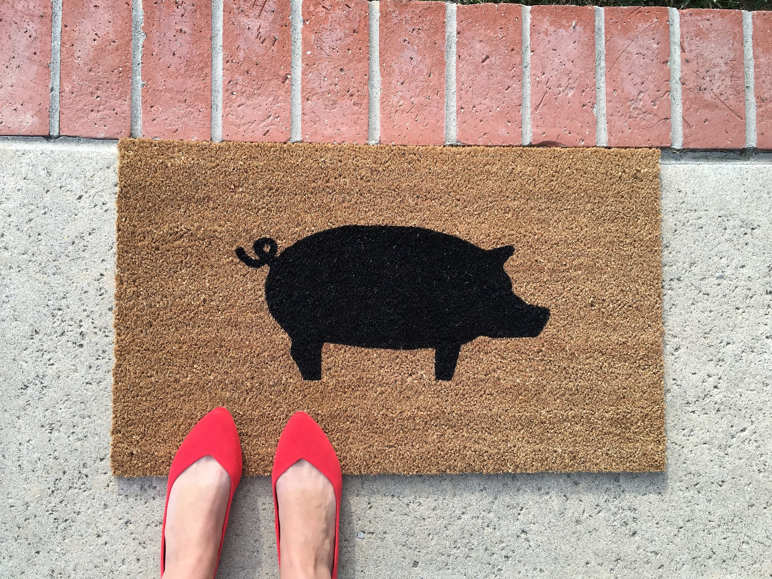 Pig Doormat Outdoor Welcome Mat Pig Decor Pig Mom Gift - Etsy