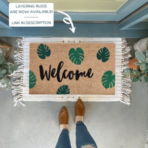Monstera Doormat, Monstera Deliciosa, Plant Doormat, Summer Doormat ...