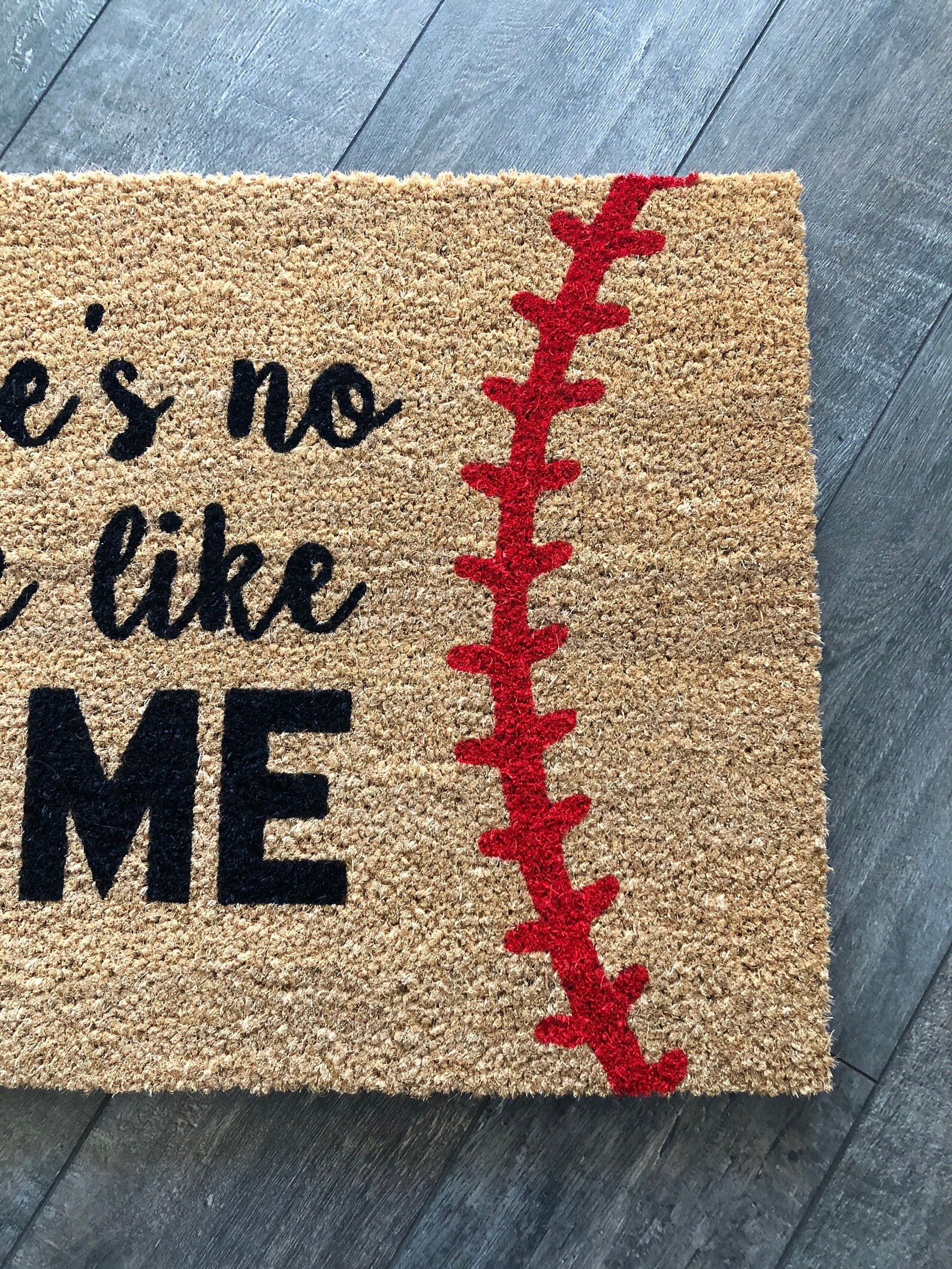 Baseball Doormat Baseball Gift No Base Like Home Spring - Etsy