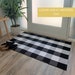 Oversized Buffalo Check Entry Rug, Doormat Layering Rug, Buffalo Plaid ...