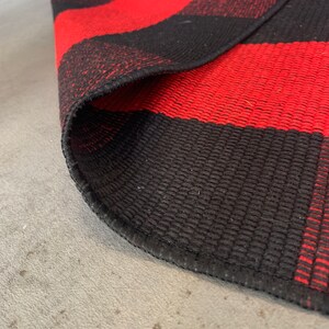 Buffalo Check Entry Rug, Accent Rug, Buffalo Plaid Rug, Black and Red ...