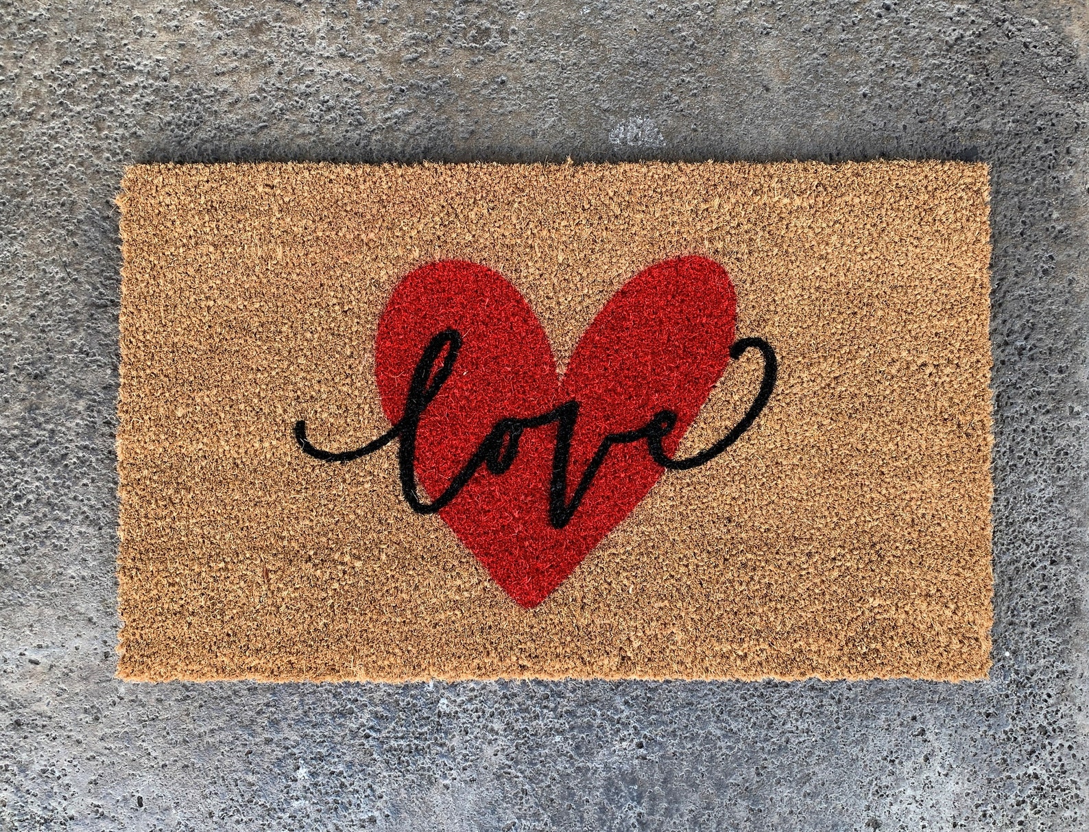 Valentine's Welcome Mat Spring Door Mat Heart Decor - Etsy