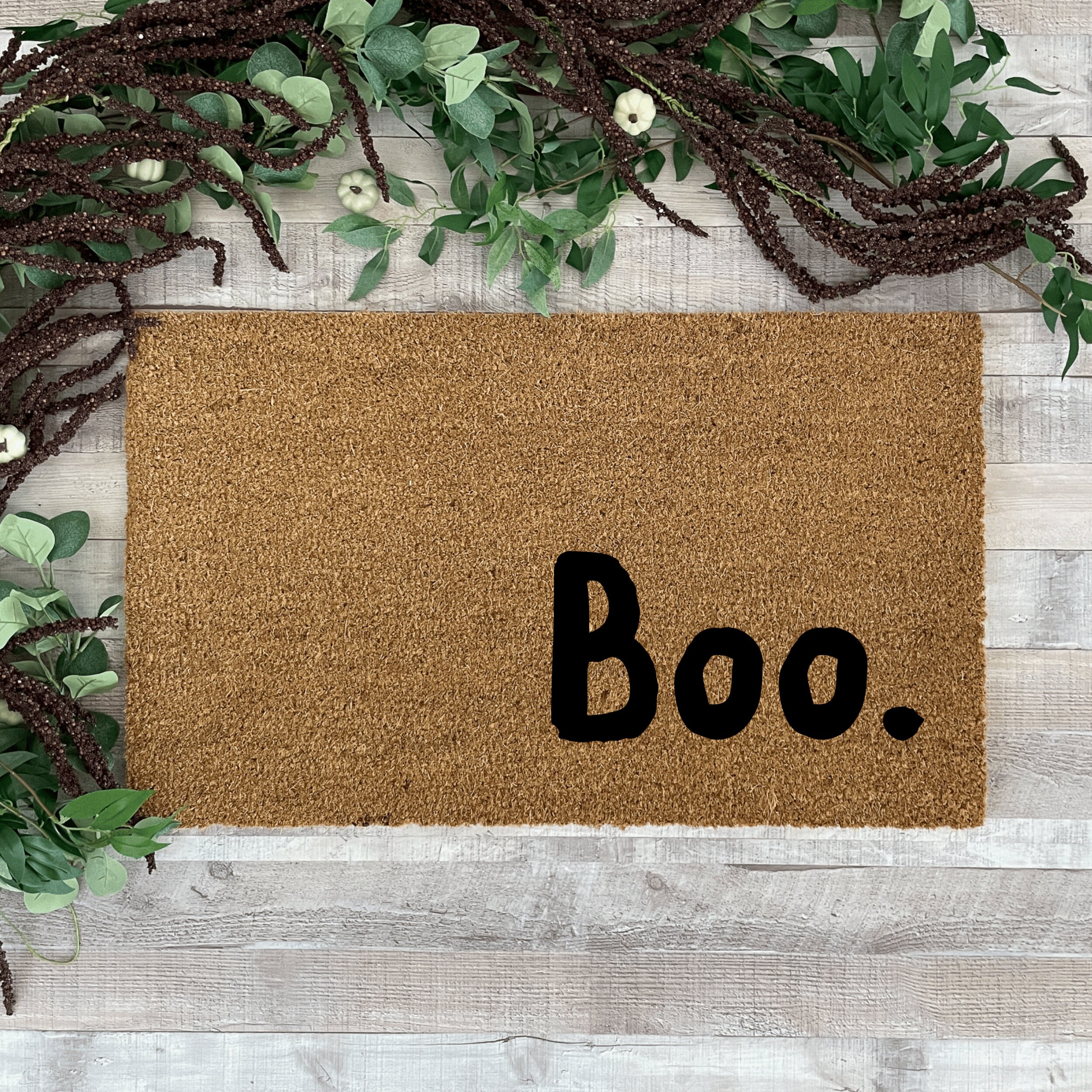 Halloween Door Mat Boo Doormat Fall Door Mat Front Door - Etsy UK