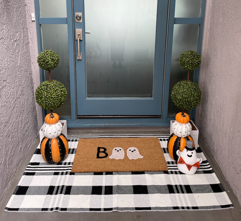 Halloween Doormat / Ghost Doormat / Ghost Decor / Halloween | Etsy