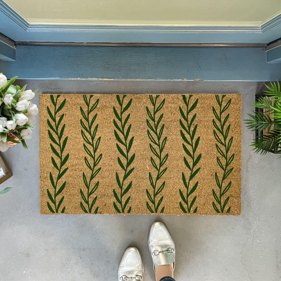Leaf Door Mat Large, Easter Welcome Mat, Spring Doormat 24x36 Inch ...