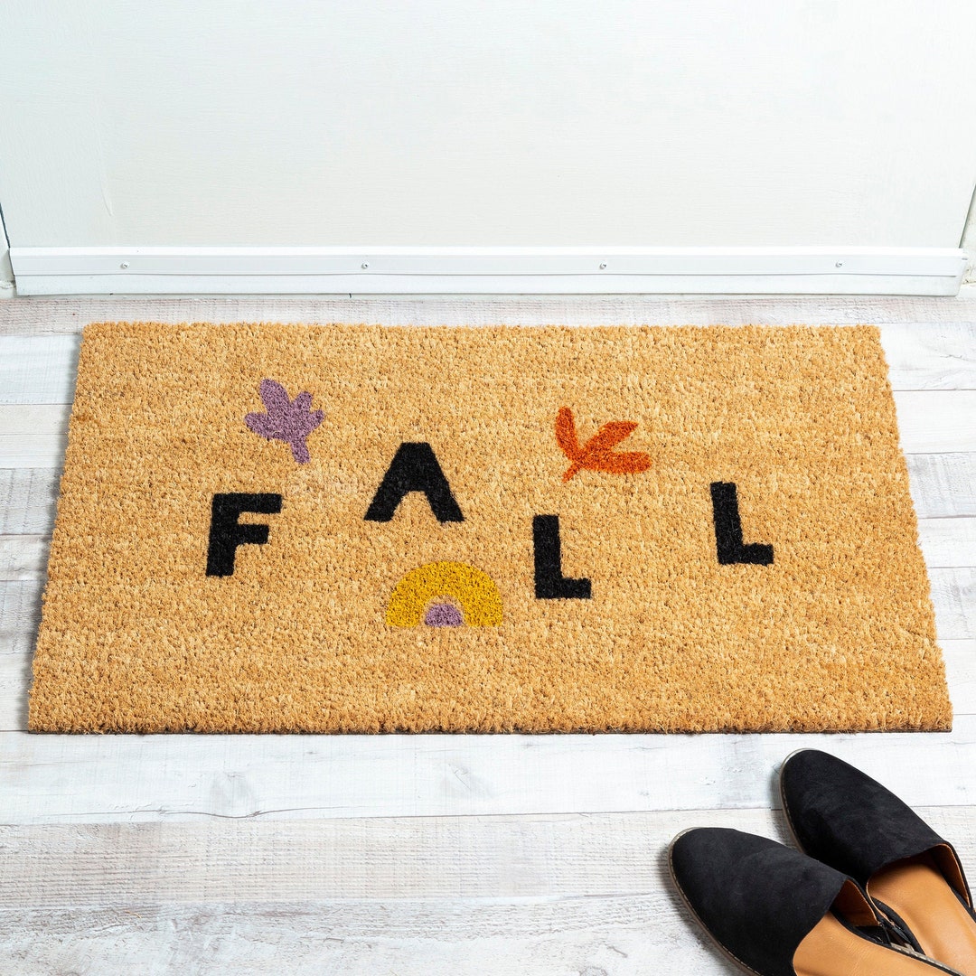 Fall Doormat, Front Porch Decor, Thanksgiving Doormat, Abstract Decor ...