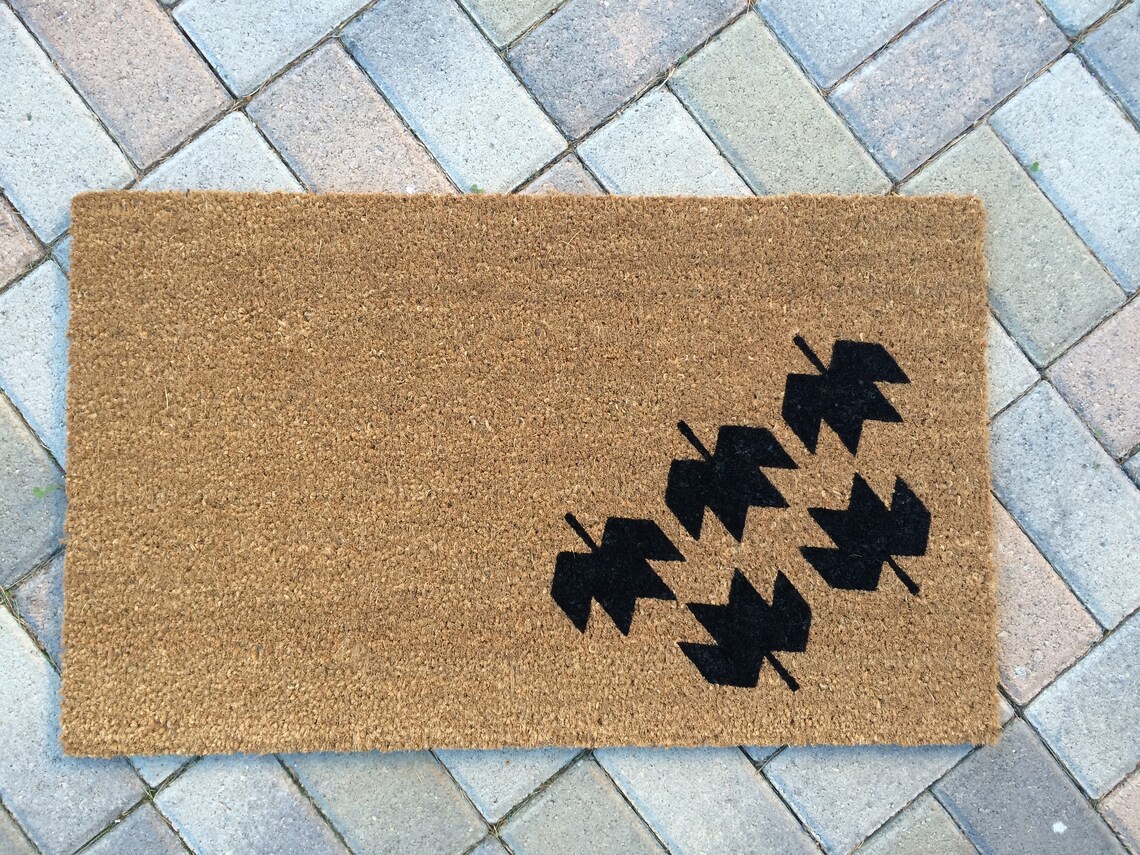 Fall Doormat Modern Door Mat Housewarming Gift Fall Leaf - Etsy