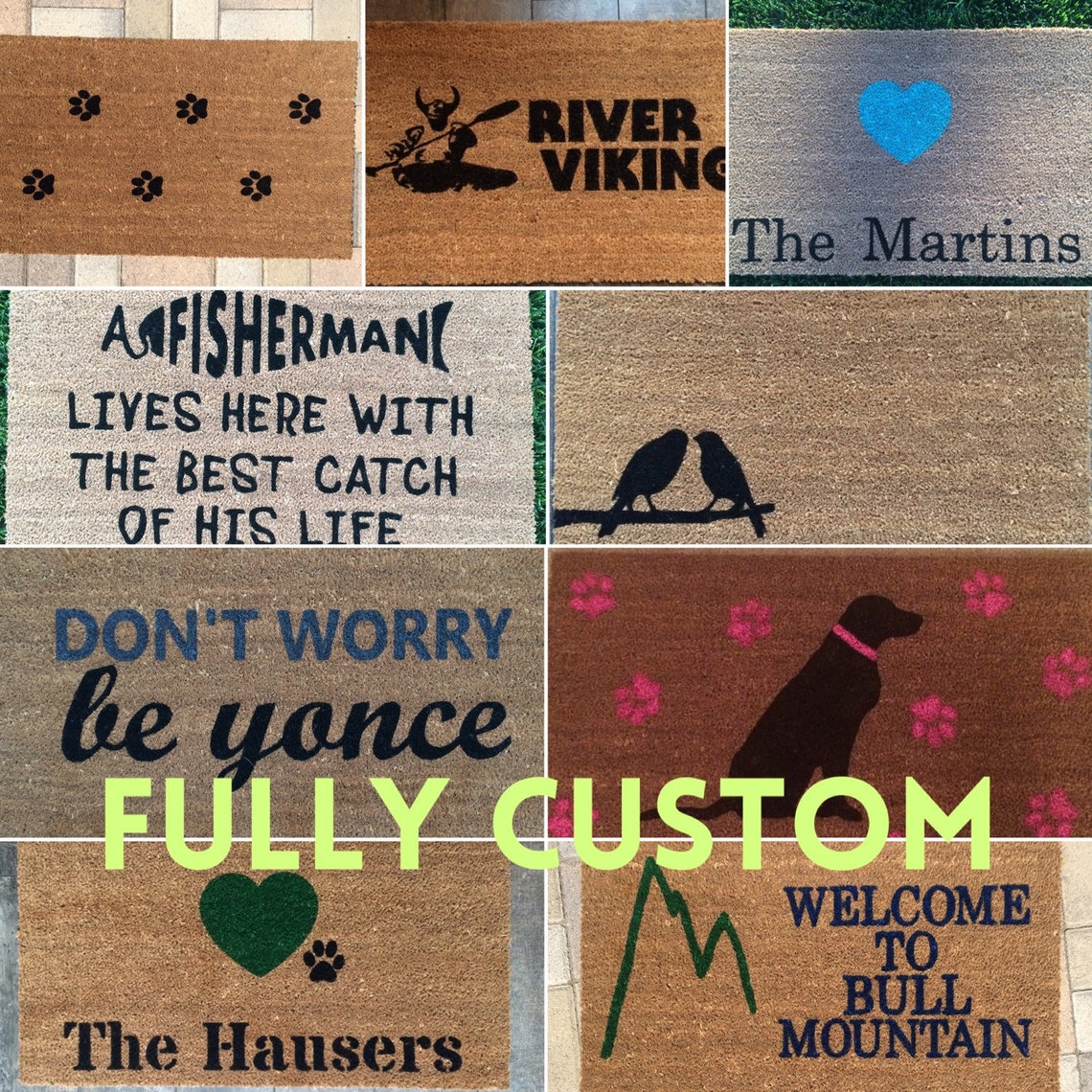 Custom Doormat / Personalized Door mat / Monogram Welcome Mat | Etsy