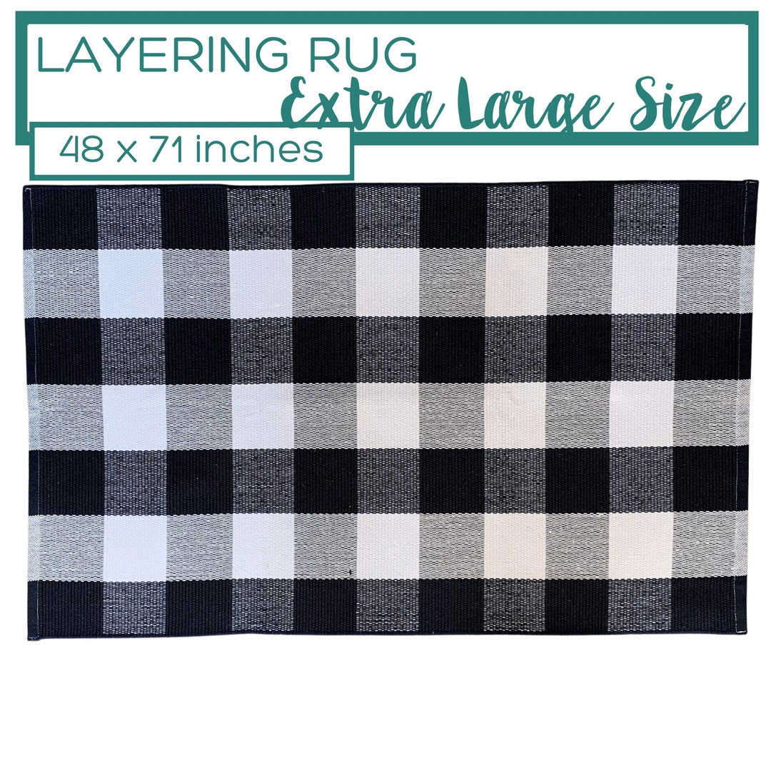 Doormat Layering Rug, Large Buffalo Check Entry Rug, Front Porch Rug ...