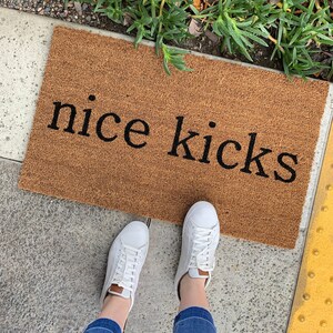 Nice Kicks Doormat, Funny Welcome Mat, Funny Doormat, Nice Shoes ...