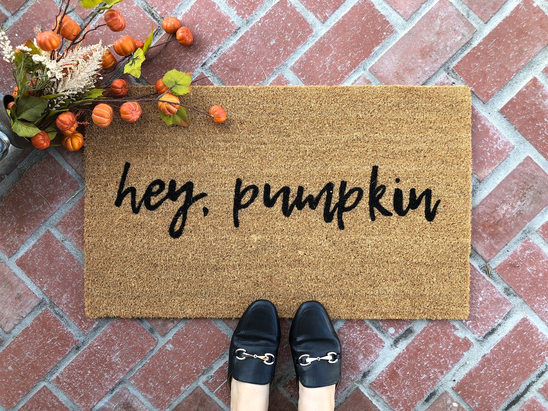 Hey Pumpkin Doormat Thanksgiving Doormat Fall Porch Decor - Etsy