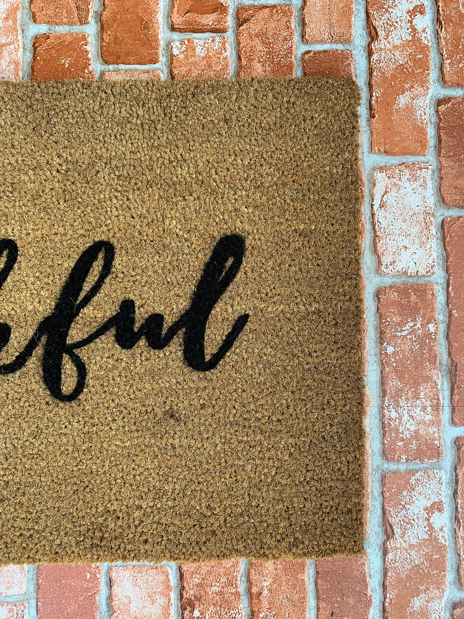 Thankful Fall Doormat, Hey Pumpkin, Fall Front Porch Decor ...