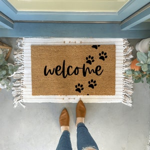 Welcome Mat for Front Door, Dog Welcome Mat, Dog Doormat, Dog Decor ...
