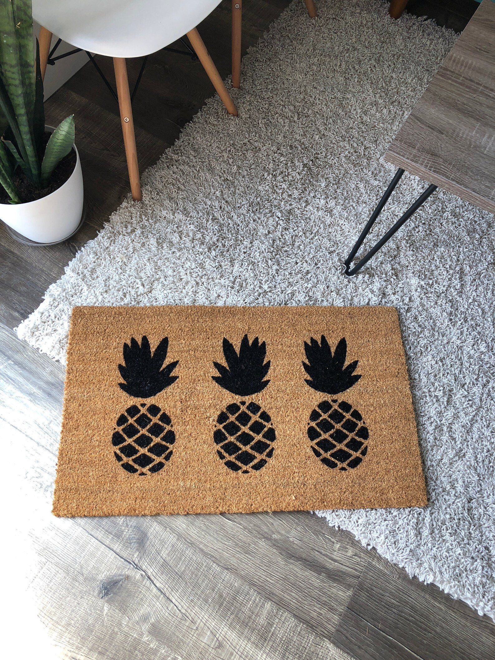 Pineapple Doormat / Summer Doormat / Personalized Door Mat / | Etsy