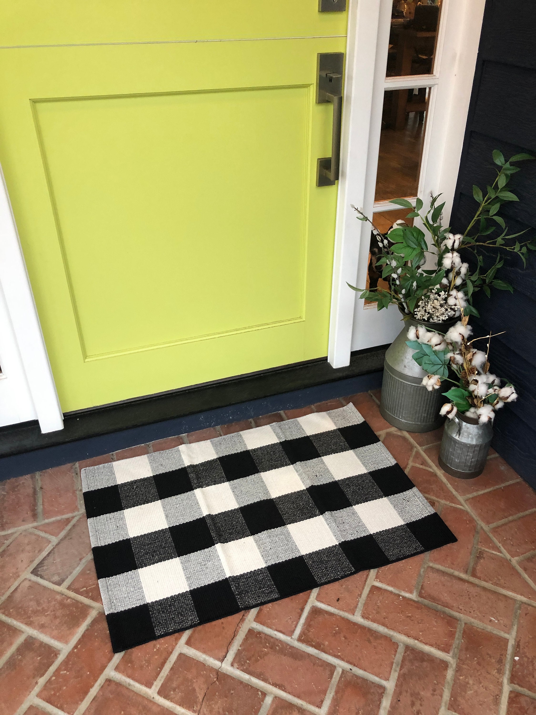 Doormat Layering Rug /buffalo Check Entry Rug / Buffalo Plaid | Etsy