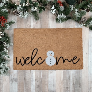 Snowman Doormat, Winter Doormat, Christmas Doormat, Patio Decor ...