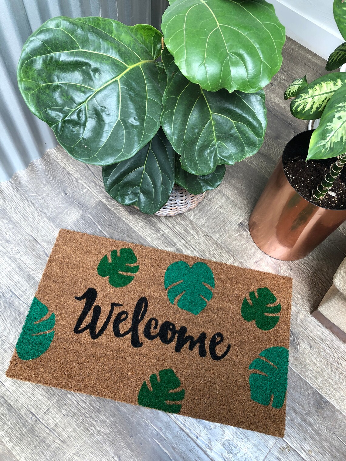 Monstera Doormat Monstera Deliciosa Plant Doormat Summer | Etsy