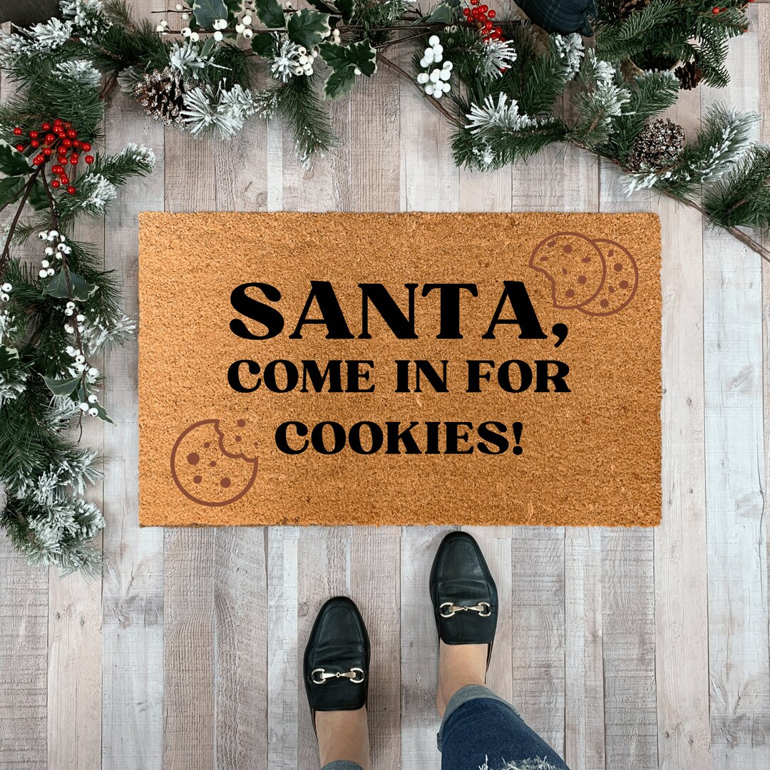 Santa Doormat, Holiday Door Mat, Holiday Decor for Porch, Double ...
