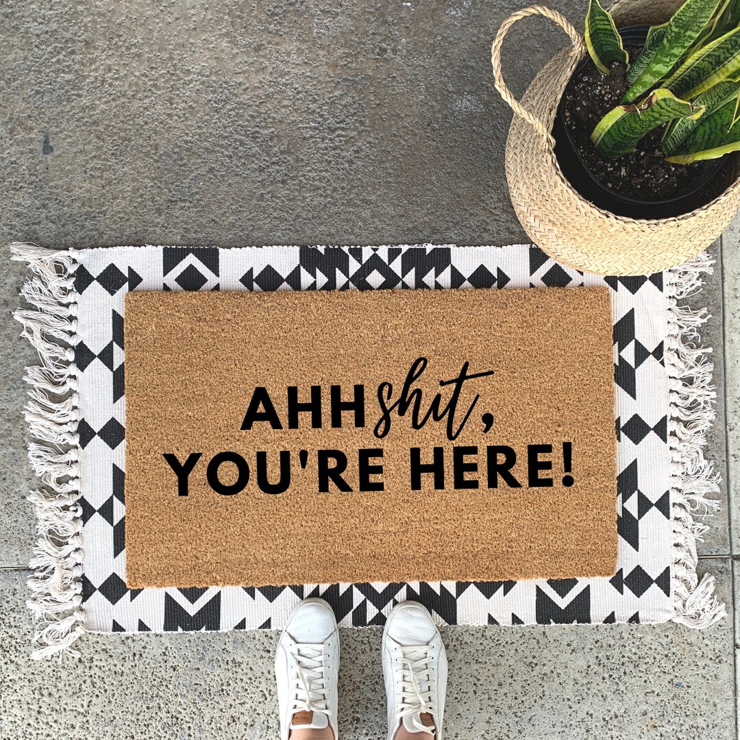 Funny Doormat, Cuss Word Gift, Rude Door Mat, Door Mat Layering Rug ...