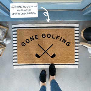 Gone Golfing Doormat, Sports Door Mat, Christmas Gift for Guy, Golf ...