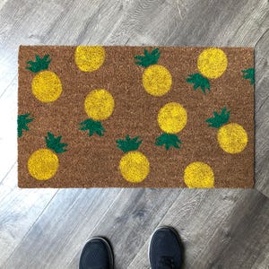 Pineapple Doormat, Summer Doormat, Pineapple Decor, Cute Doormat, Coir ...