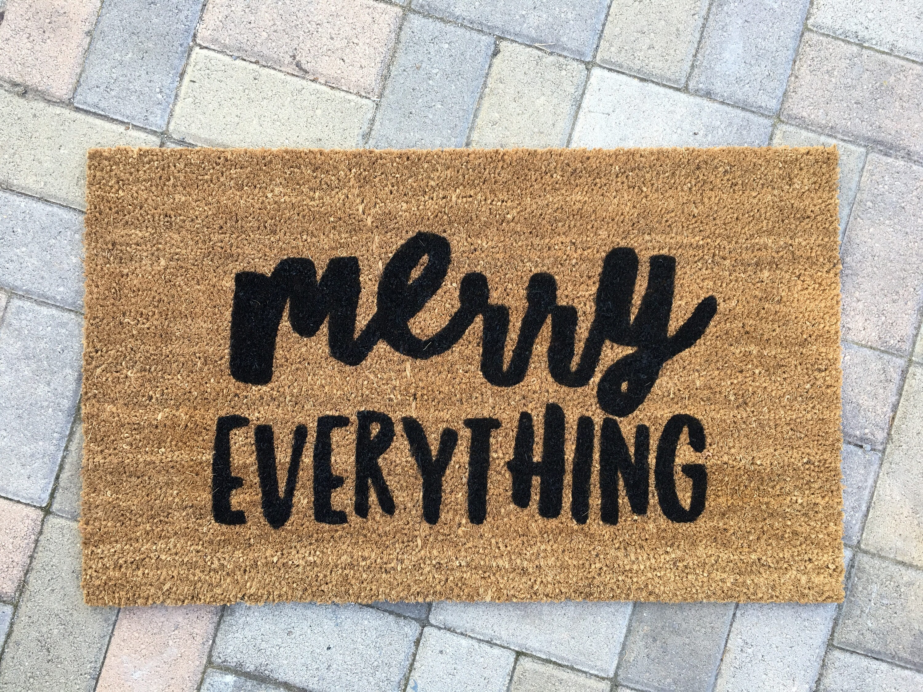 Merry Everything Holiday Doormat Christmas Doormat Funny | Etsy