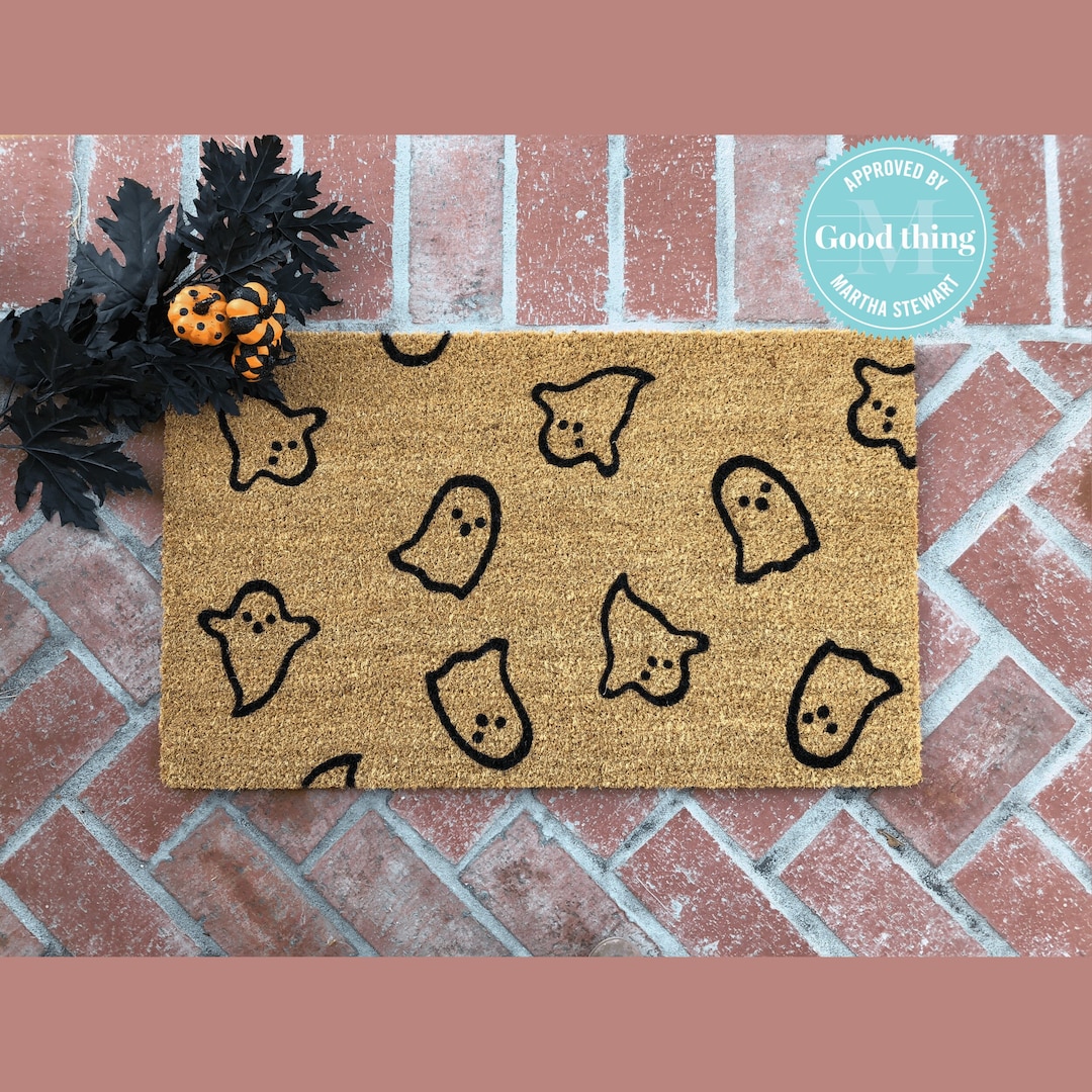 Halloween Doormat, Ghost Welcome Mat, Thanksgiving Doormat, Fall Decor ...