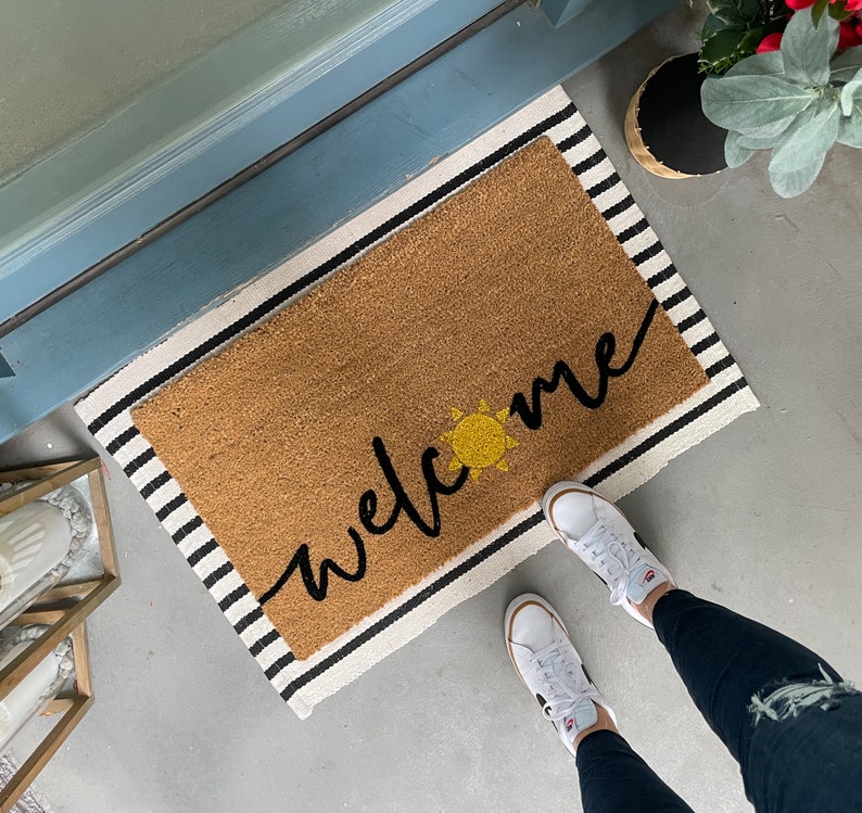 Sunshine Door Mat Cute Welcome Mat for Front Porch Summer - Etsy