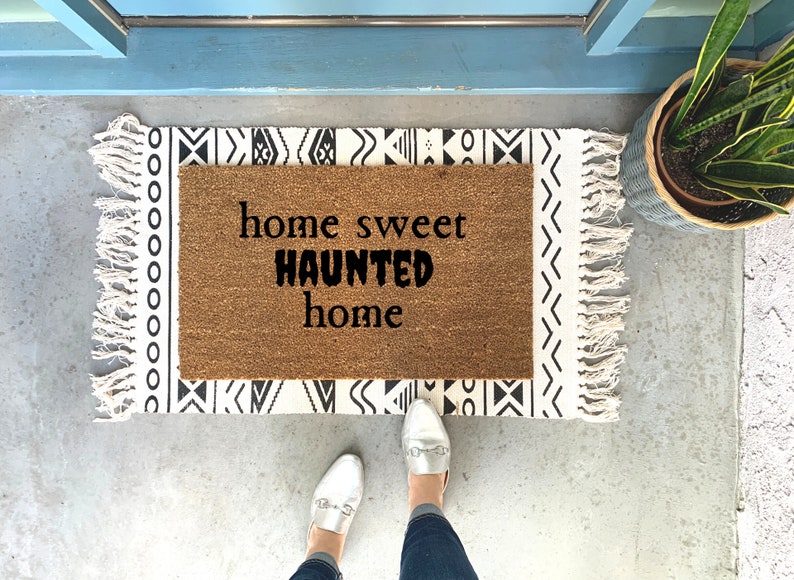 Halloween Door Mat, Halloween Porch Decor, Scary Doormat Outdoor, Home ...