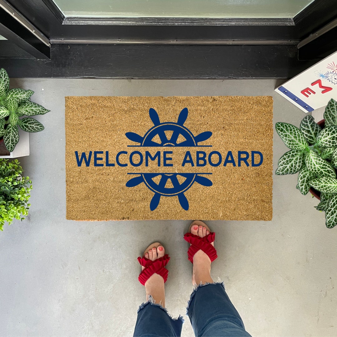Anchor Doormat, Nautical Doormat, Beach House Decor, Front Door Decor ...