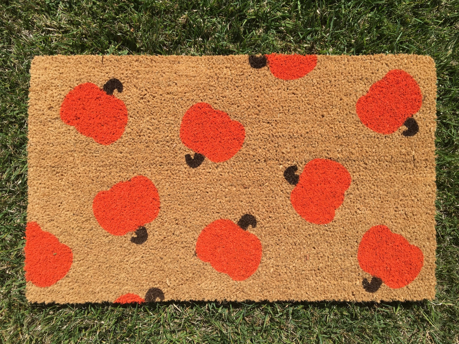 Pumpkin Doormat / Thanksgiving Doormat / Fall Door Decor / | Etsy