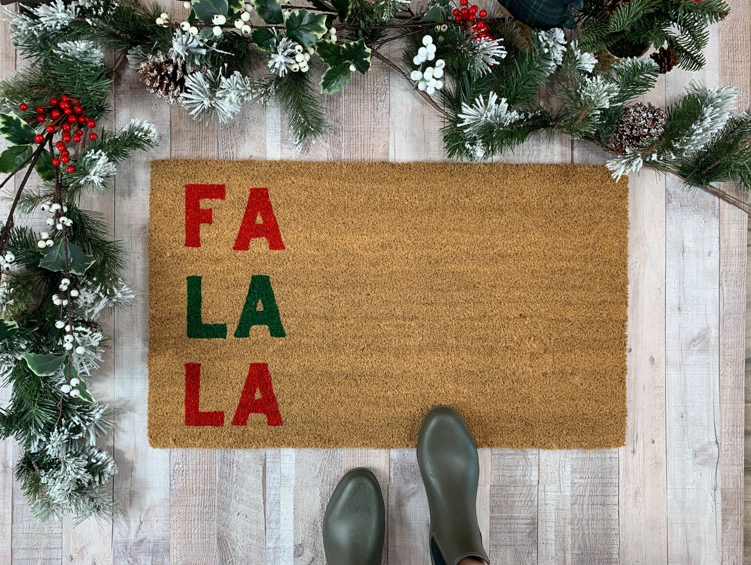 FA LA LA Doormat Holiday Doormat Doormat Rug Holiday Decor - Etsy