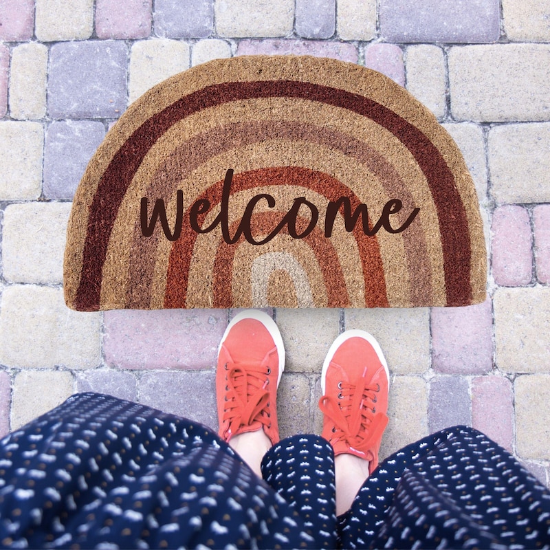 Unique Half Round Door Mat - Etsy
