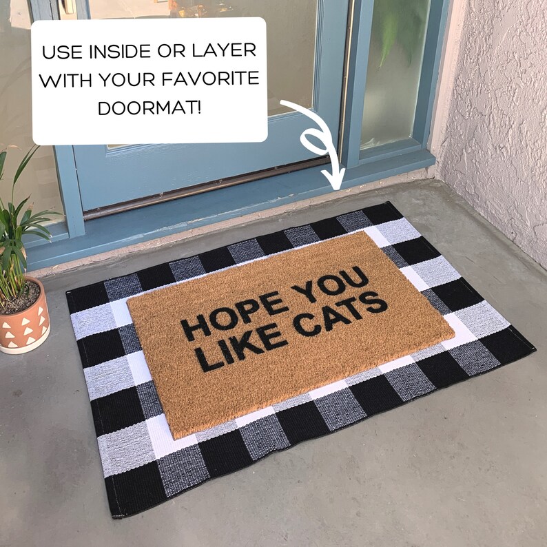 Oversized Buffalo Check Entry Rug / Doormat Layering Rug / | Etsy