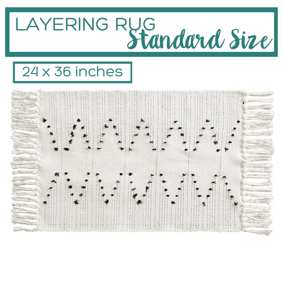 Black and Cream Pattern Area Rug, Doormat Layering Rug, Aztec Rug Small ...