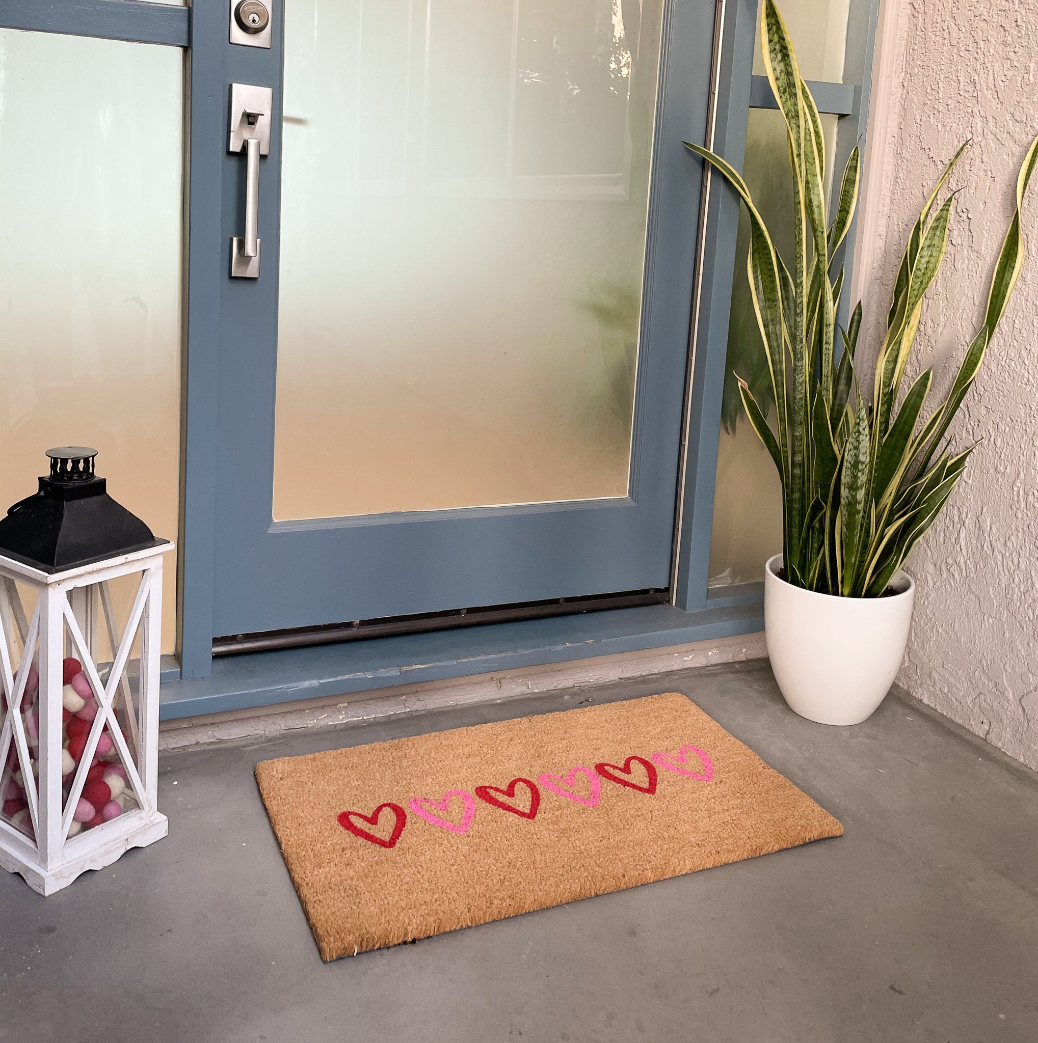Valentine's Heart Decor, Heart Doormat, Outdoor Doormat, Gift for New ...