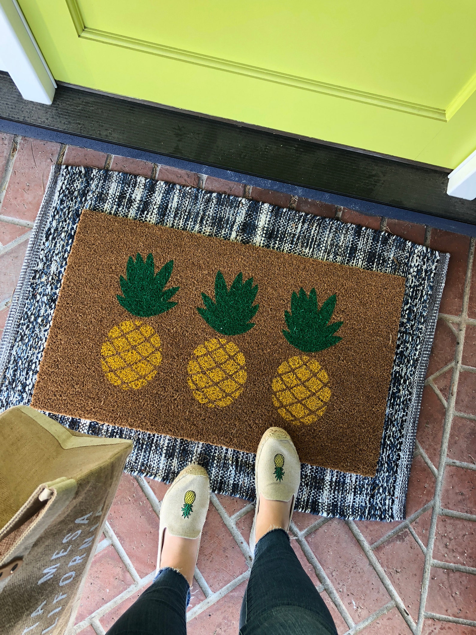 Pineapple Doormat / Summer Doormat / Personalized Door Mat / | Etsy