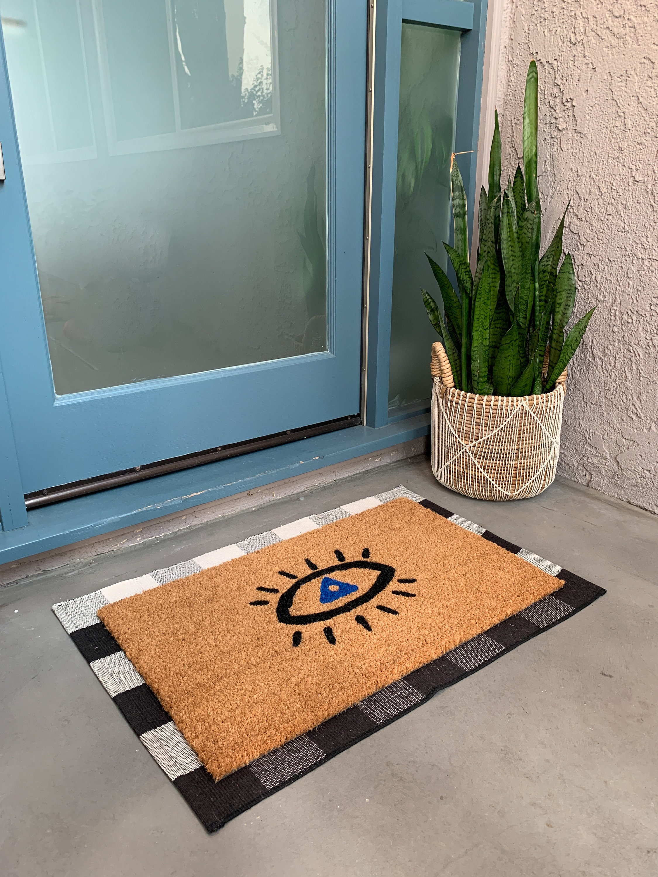 Evil Eye Doormat Boho Doormat Rug Custom Welcome Mat | Etsy