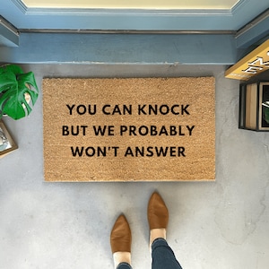 Funny Doormat / Rude Doormat / Funny Welcome Mat / Rude Doormat / Knock ...
