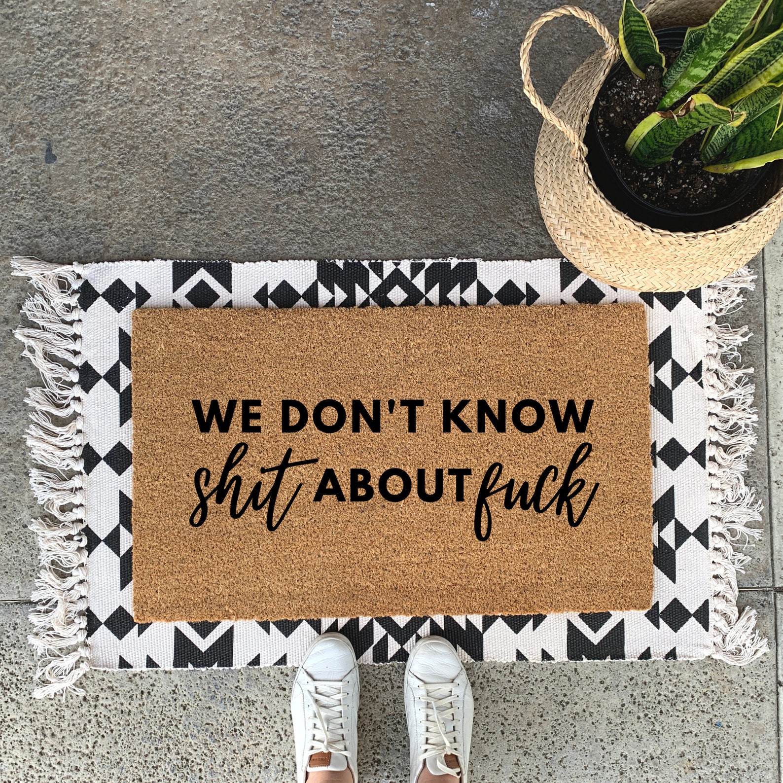 Funny Cuss Word Doormat / Custom Welcome Mat / Rude Door Mat / | Etsy