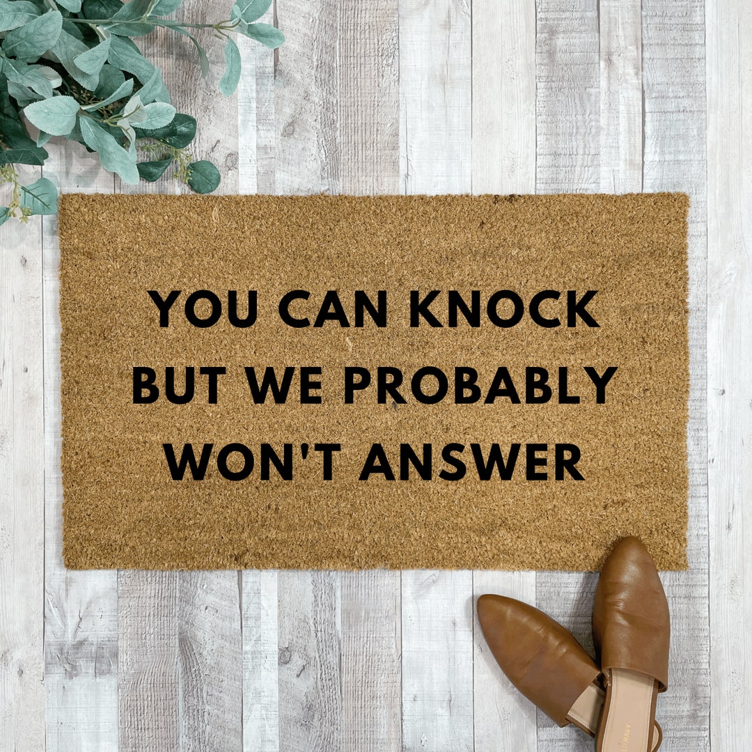 Funny Doormat / Rude Doormat / Funny Welcome Mat / Rude Doormat / Knock ...